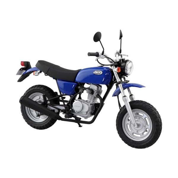 成型色/-/-・組み立て塗装が必要なプラモデル。別途、工具や塗料等が必要。・1/12スケール未塗装プラスチック組み立てキット・ダブルシートやタンデムステップ等のエイプ100専用パーツが付属・カラーはリバーサイドブルーを再現
