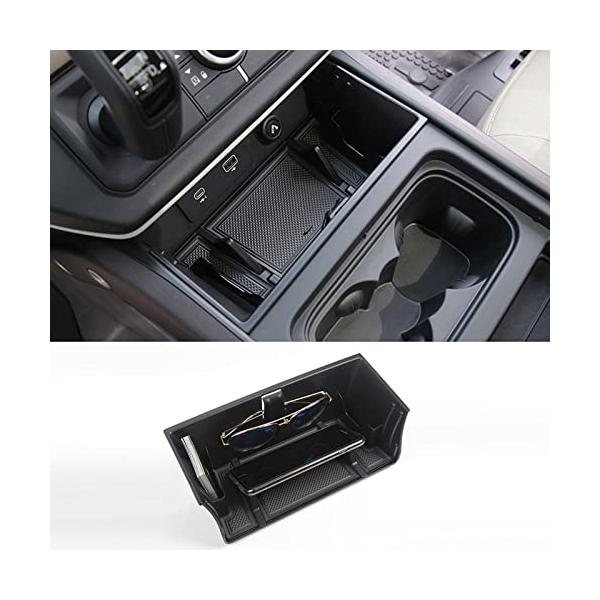 黒/-/-・パッケージ個数:1・For LR Defender 90 110 2020 2021 2022 2023 2024・素材：高品質のABS製。カードスロット、メガネクリップ付きのアップグレードされた収納ボックス・車内の収納スペース...