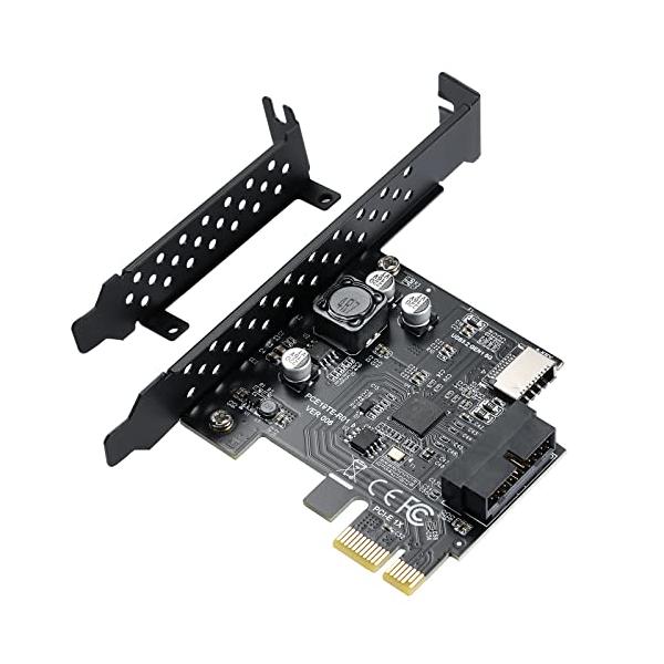 クラシックブラック/-/YBBOTT USB 3.2 GEN1 5Gbps Type-E Key A・Color:ブラック・PCI-E-USB拡張カード: このアダプタは、コンピュータシステムに追加のUSBデバイスを接続するための2つの外部...