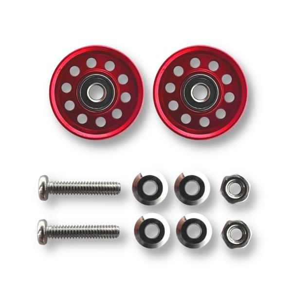 3. レッド/-/-・Color:3. レッド・?見た目ががっこいい軽量オールアルミタイプのローラーセット。カラーバリエーションも豊富でマシンを引き立てます。・? 外周にゴムリングがついたローラーに比べて、コーナーでの減速が少ないのが特徴。...