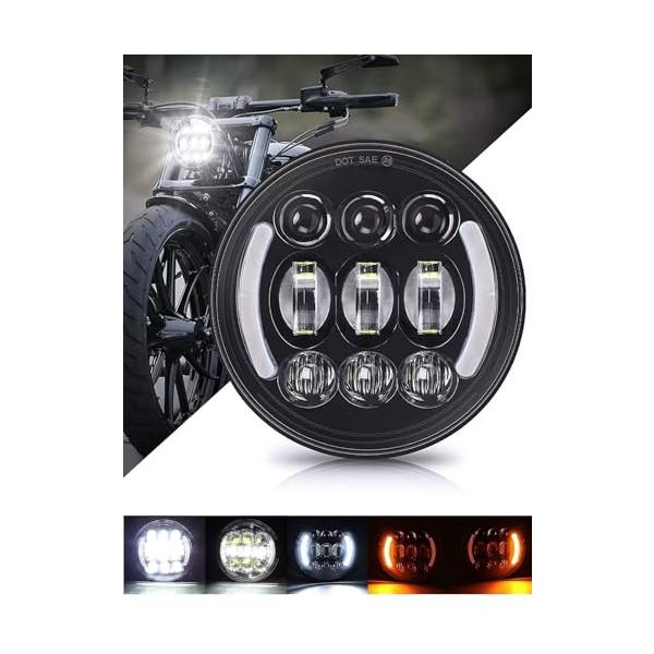 ブラック/-/-・Color:ブラック・?? 高輝度LED照明：6000Kの白色光で、ロービーム2800ルーメン、ハイビーム4000ルーメンの明るさを実現。最新のリング機能付きで、デイタイム走行灯としても使用可能（赤と黄色のワイヤ接続で簡単...