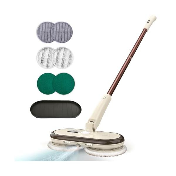 ブラウン/Medium/G-G51・GOBOTコードレス電動モップより速く、より強力な洗浄能力を備えており、回転速度は最大200回転に達することができて、前向けの自走力により、力を入れず、掃除効率を向上して、楽々になれますので、 家事に苦労...