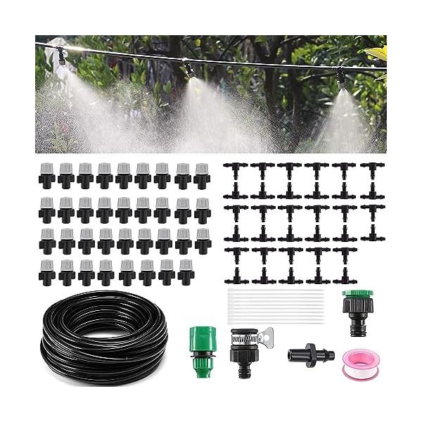調整可能-/30M/Mod-30kits・Size:30M・調整可能な散水システム：水の流量を簡単に制御できるドリッパーとノズルを備え、植物に最適な水分供給を実現します・セット内容：ホース×1、ミストノズル×35うち1個は先端用、ホースアタ...