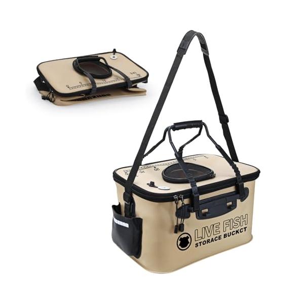 カーキ/50cm/FYY-D-2818-3-Fishing Box-k50cm・Color:カーキSize:50cm・大容量＆超薄型折りたたみ設計展開時：40cm容量22L/重量714g・50cm容量34L/813gの2サイズ。折りたたみ時...
