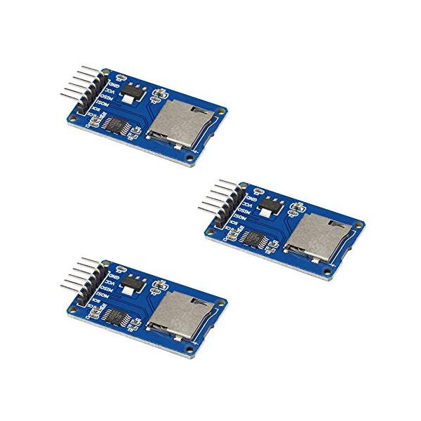 標準・パッケージ個数:3・マイクロSDカード、マイクロSDHCカードをサポート・SPIインタフェースArduinoUNO Mega互換5V Arduino IDEを直接使う 初期設定および読み書き・電源は4.5V〜5.5V、オンボード3.3...