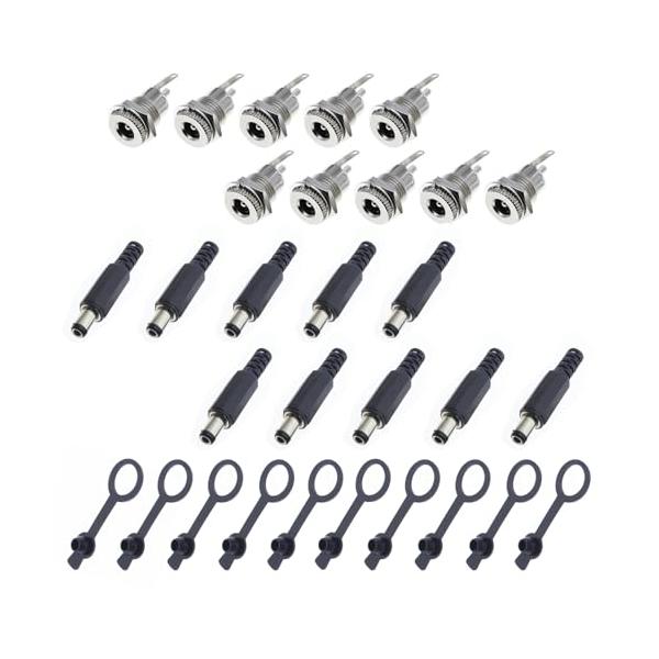 -/-/LJ-28RJ・パッケージ個数:1・パッケージ内容: DC-099ソケット10個、防水キャップ10個、DCオスプラグ10個。・素材：真鍮ニッケルメッキ素材、良好な導電性、高電流、抗酸化。・パラメータ：定格負荷：DC 30V 5A。 ...