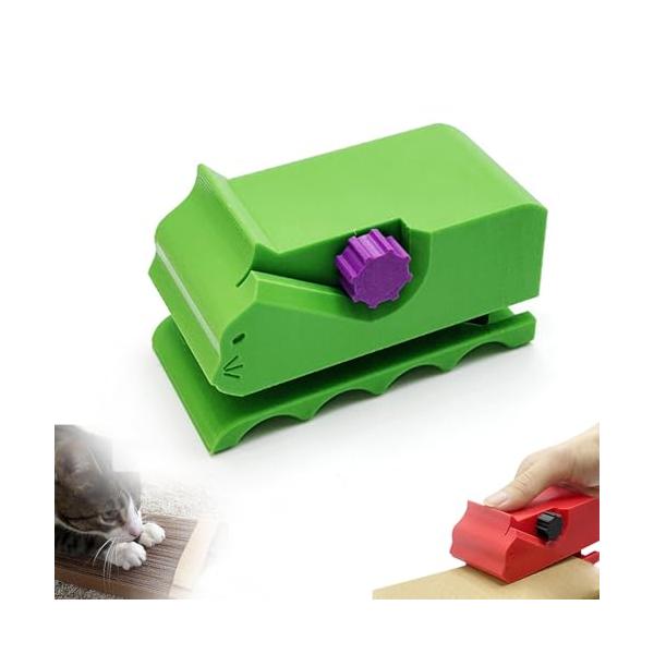 緑/-/段ボールカッター56・Color:緑・?保PLA材?｜??猫?更??地球采用可降解PLA?脂3D打印成型，比??塑料更?保。高?度??即使面?猫?激烈抓?也?固耐用。・工??切割效率｜3秒完成一?特殊角度刀片??瓦楞??化切割，3秒...