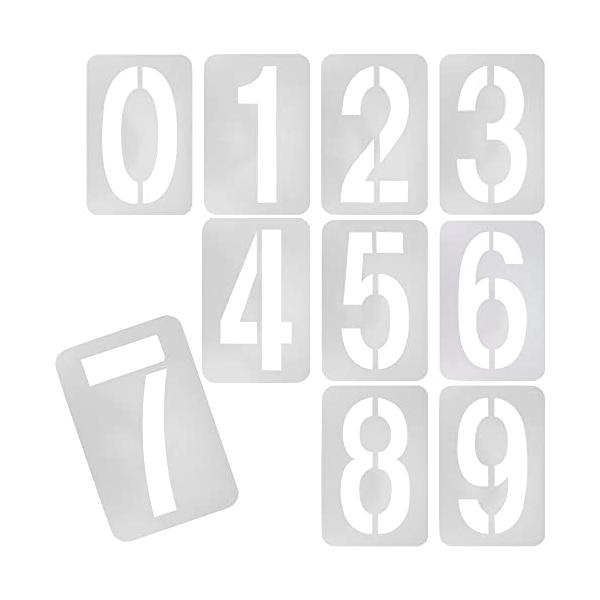 30cm・Style:30cm・パッケージ個数:10・汎用性の高い0〜9の10枚をセットにした番号塗装シートです。業者に頼まなくても駐車場や看板に数字を記載したい時に便利なアイテム。擦れて薄くなった番号をもう一度塗装してみませんか？・丈夫で...