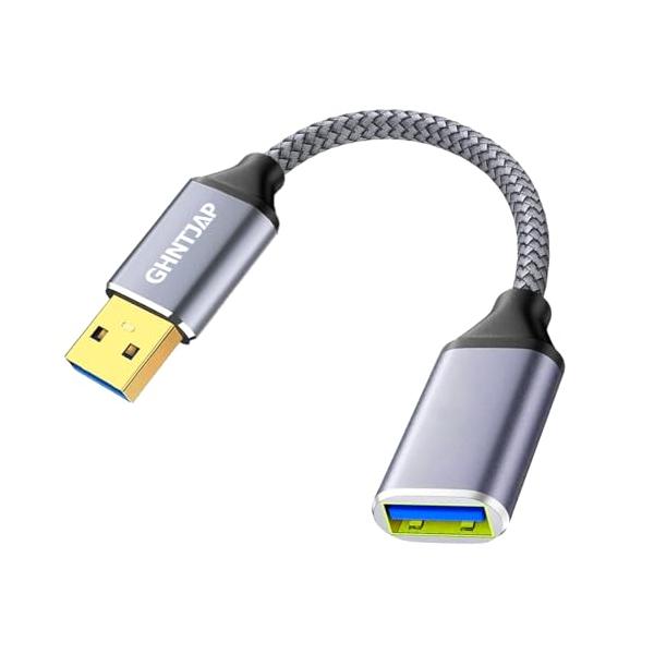 グレー/0.3M/AAM01-0.3M-JP・Size:0.3M・最大5Gbpsデータ転送このUSB延長ケーブル タイプAオス - タイプAメスはUSB3.0規格で、ちょースピードUSBデバイス用に設計されており、転送速度は5Gbpsに達し...