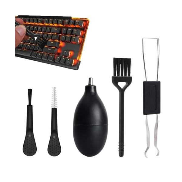 ブラック/-/SSZYMAOYI-S131・パッケージ個数:1・キーボードクリーニングセット汚れのないキーボードにするための理想的なセットです。2xミニブラシ、1xレギュラーサイズクリーニングブラシ、1xキーボードキャップリムーバー、1xブ...