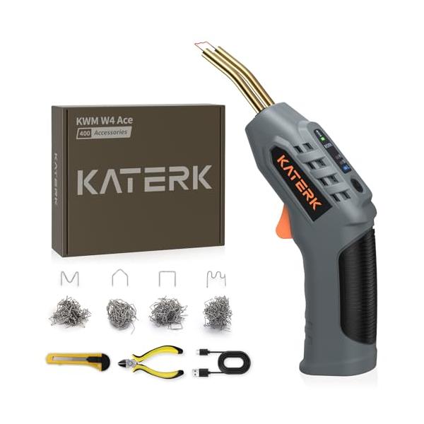 コードレス＆携帯型デザイン色の混合/-/KWM W4 Ace・1?? コードレスでどこでも使える溶接機: Katerkのコードレスプラスチック溶接機は、煩わしい配線なしで自由に作業可能。コンパクト＆携帯型デザインで、車の下部や狭いスペースで...