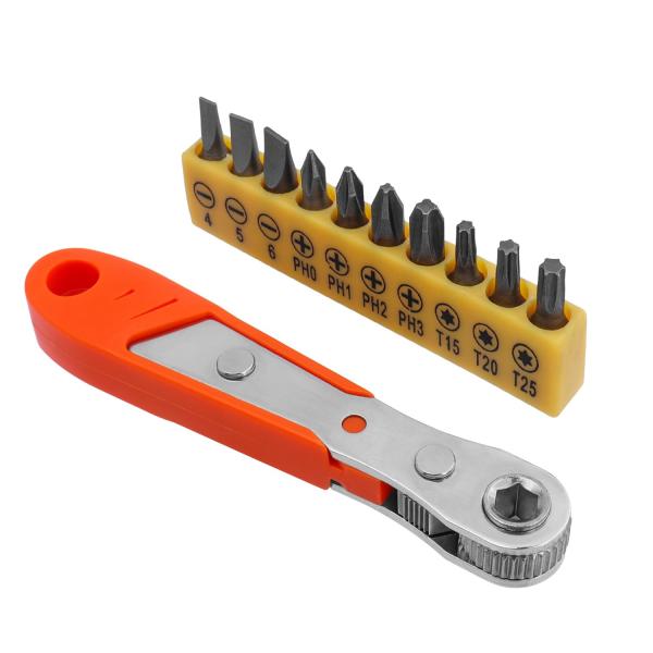 ラチェットドライバーサイズ：111 x 22 x 14mm、ドライブヘッド6.35mm（1/4インチ）。・素材：この極薄ラチェッドライバーはクロムバナジウム鋼製で、耐久性のために全体的に熱処理が施されている。・特徴：超コンパクトサイズの極薄...