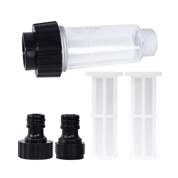5セット/-/filter-5set・Color:5セット・セットの内容素材：PVC。高圧洗浄機フィルター*1、内糸継ぎ手*1、外糸継ぎ手*1、交換用フィルターネット*2・適用範囲Karcher高圧洗浄機はK2、k3、k4、k5、k6、K7...