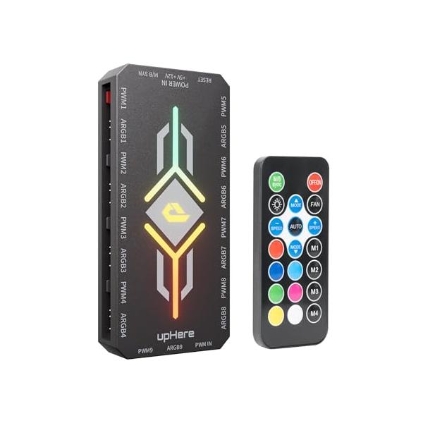 黒/-/P10PARGB・Color:黒・ARGB&amp;PWMファンハブファンハブは5V 3PIN ARGB 9ポートとPWM 4PIN 9ポートを装備。最大9台のファン接続が可能で、ケース内の冷却性能を大幅に向上。AURA Sync対...