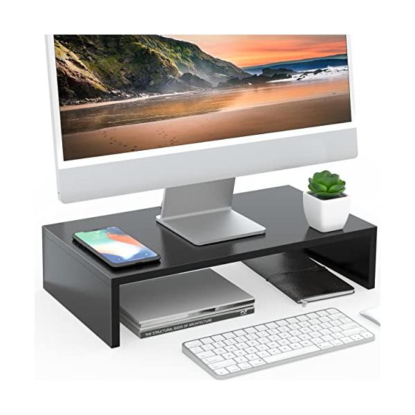 ブラック/幅425mm/FDT104201WB・Color:ブラックSize:幅425mm・パッケージ個数:1・モニター台シンプルな風格、机上台にモニターを乗せることで画面の位置を上げ見やすくすることができるモニタースタンドです。・収納力抜...