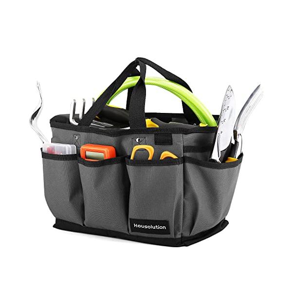 シンプルGray/12インチ/-・Color:Gray・たっぷり収納可能 DIYやバイク整備、電工工事のドライバーやプライヤー、ハサミ、ひも、ポットなど、野菜づくりに使う園芸ツールなどをひとまとめに収納可能な抜群の収納力を備えた工具収納バッ...