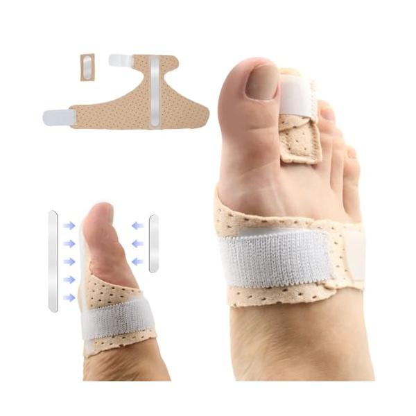 肌色/-/肌色・Color:肌色・特長的設計二重アルミニウムストリップの補強、足指上部の短い金属ストリップによる固定、石膏の固定回復効果の代替。様々な足指の問題に対応します。・自由調節このアルミ板は4本指を固定し、取り外し可能な設計で、靴を...