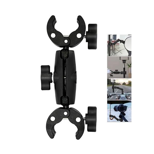 ブラック/-/-・クリップは滑り止めマットを増加し、グリップ力UP：スーパーダブルクランプのクリップ固定座のクランプ部分はねじつまみを締めたり緩めたりすることによって調節することができる。滑り止め効果を発揮するために、クリップ内部に豆状滑り...