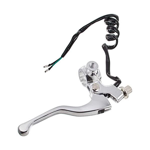 ミラーホルダー付シルバー/1個 x 1/525-0701101・Color:シルバーStyle:ミラーホルダー付・パッケージ個数:1・適合車種 モンキーMONKEY等 汎用φ22.2・ミラー取付穴:10mm・レバー長ピボットから先端まで:1...