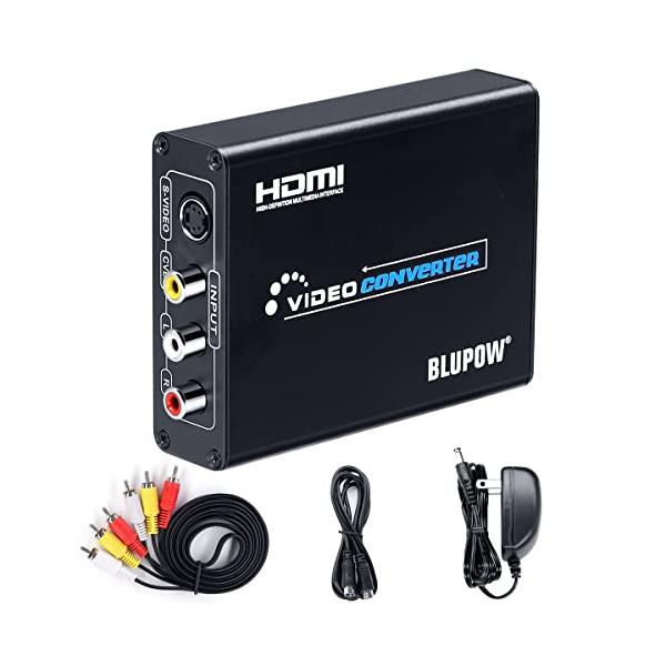 Composite/S-Video to HDMI変換器/-/-・Color:Composite/S-Video to HDMI変換器・パッケージ個数:1・RCA/S端子→HDMI変換本機はアナログであるコンポジットビデオ信号黄色い丸ピンま...