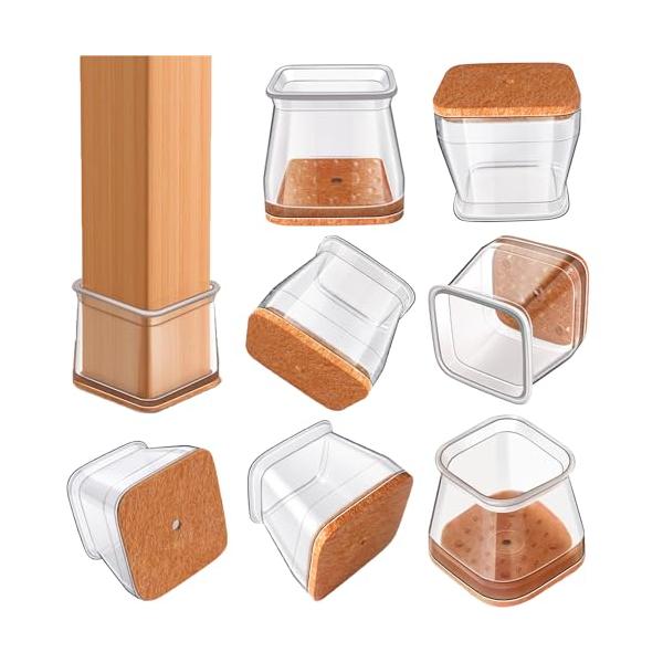 透明/中くらい-8個/JP-brown8F-M・Size:中くらい-8個・素材: この素材は高品質なシリコン製で、椅子の脚をしっかり保護し、床へのキズを防ぎます。シリコンは柔軟で弾力性があり、滑り止め効果も発揮するため、椅子が動きにくく安定...