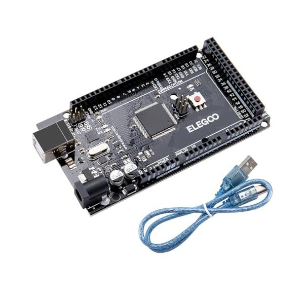 ブラック/-/JP-EL-CB-002・パッケージ個数:1・Arduinoと互換性があります・公式バージョンと同じのmega2560-16auとmega16u2です・マイクロコントローラをサポートする必要なものがすべて含まれています。USB...