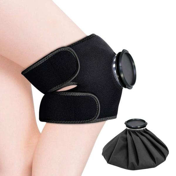 ブラック/-/m08・Color:ブラック・セット内容物膝など固定用サポーター*1+と9inchの氷嚢*1、ブラックとブルー2色選択可能です。・冷温両用のアイスバッグアイシングバッグの表面も裏面も優れた耐熱耐寒性を持つ素材を採用し、保冷バッ...