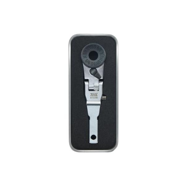 シルバー/-/71190・パッケージ個数:1・レザーマンマルチツールに対応 - この711Lフレックスヘッドラチェットレンチは、レザーマン独自のフラットスクリュードライバービットを受け入れるレザーマンマルチツール（Arc、Wave+、Cha...