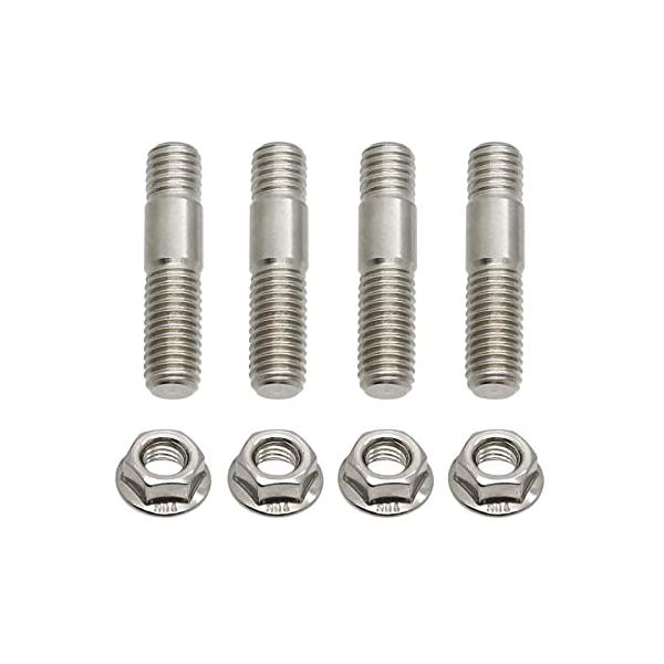 写真通り/-/-・パッケージ個数:1・材質：高品質の304ステンレススチール・パッケージ内容：エキゾーストボルト*4；　フランジナット*4個・特徴：過酷な熱量に晒されるエキゾーストスタッドボルトを304ステンレススチール製ボルトに換装するこ...