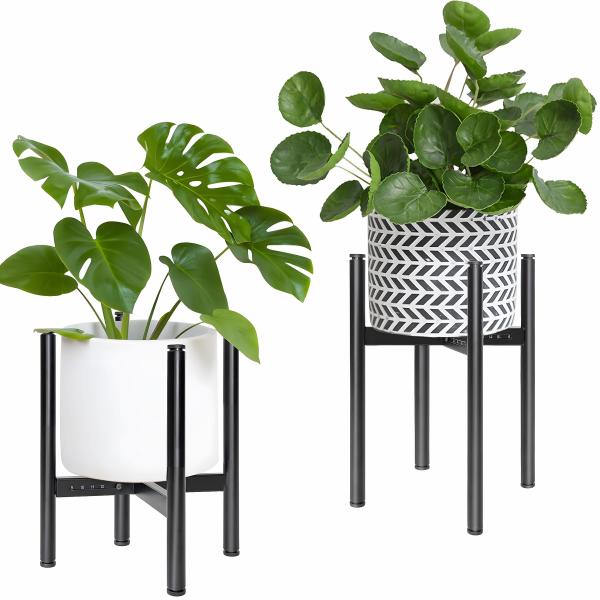 ブラック/20-30.5cm/-・パッケージ個数:1・頑丈な耐久性と頑丈性厚みのある高品質スチール製のこのプランターラックは、ダブルクロスバーデザインを採用し、木製のプラントスタンドよりも丈夫で頑丈です。 このデザインは、重い植物の重量に耐...