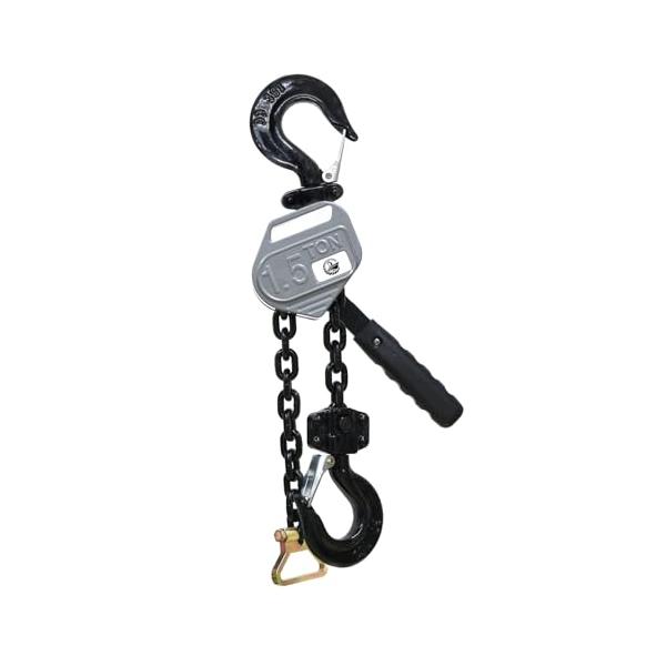 1.5t シルバー/1個/lh-vm150・Size:1個Color:1.5t シルバー・パッケージ個数:1・商品の仕様 ・定格荷重約：1.5t ・標準揚程約：1.5m ・フック間最小距離約：330mm ・レバー長さ：220mm ・本体重量...
