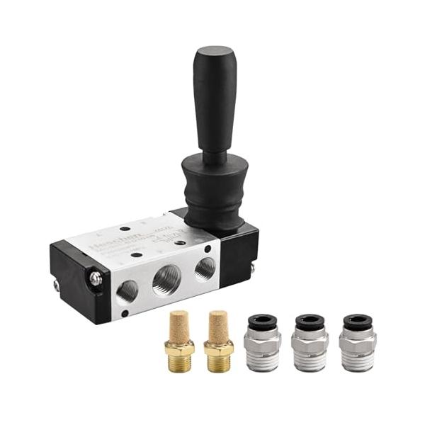 -/76 x 35 x 22 mm/4H210-08・パッケージ個数:1・製品名: 5ウェイ2ポジションハンドプルバルブ 4H210-08・ポートサイズ: エアインレットP=1/4 PT エアアウトレットA B=1/4 PT Air Exh...