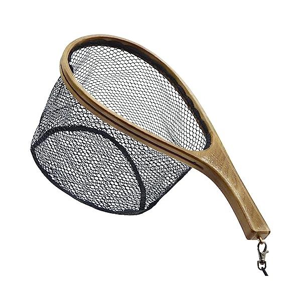曲柄木製/曲柄/CW-03-WB・Style:曲柄・商品仕様全長：39cm、開口部サイズ：25cm * 18.5cm、深さ：19cm・美しく耐久性のある素材ランディングネットのフレームは無垢材でできており、プロ仕様のコーティングが施され、丈...