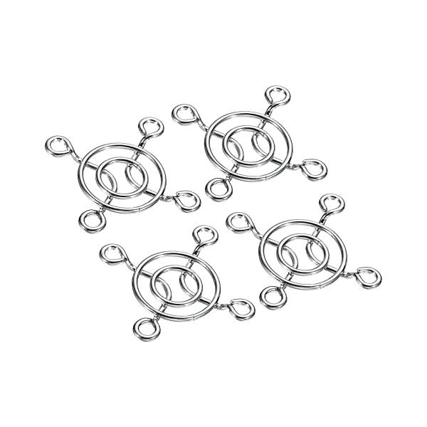 対角線距離：34mm; 平行距離：24mm; 適用するファンの直径：30mm・利点：このファンフィンガーグリルは通気防塵だけでなく、ファンの寿命を延ばすのにも役立ちます。・パッケージコンテンツ：4 x ファンフィンガーグリル・アプリケーショ...
