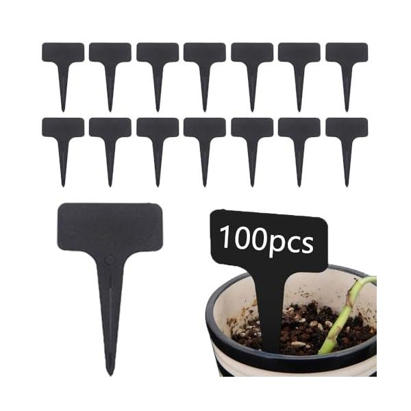 ブラック/10cm x 6cm x 3cm/-・商品説明この商品は、植物や鉢植えのラベリング用に特別にデザインされたプラントタグ（黒色）です。・商品サイズプラントタグの全長は約10cm、タグ部分の幅は約6cm、かかとの長さは約3cm、根の長...