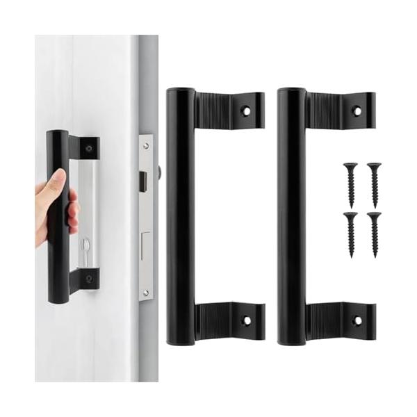 ブラック/-/1・Color:ブラック・商品詳細アルミニウム合金ドアノブ*2個、ネジ付き、全長20cm。・商品の材質ドアノブは良質なアルミニウム合金材料を採用し、研磨と塗装を経て、耐久性があり、日常の摩耗に耐えることができる。ハンドルとして...