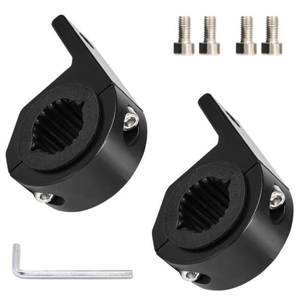 スペーサ付属パイプとの設置部分には、クッションのきいた滑り止め用のゴムがついているので、パイプ損傷を防ぎます。車やバイクなどの揺れる状況でも、ずれにくく緩みにくいです。・優れた耐候性耐候性に優れたアルミ合金製のため、鉄製よりも錆びにくく屋外...