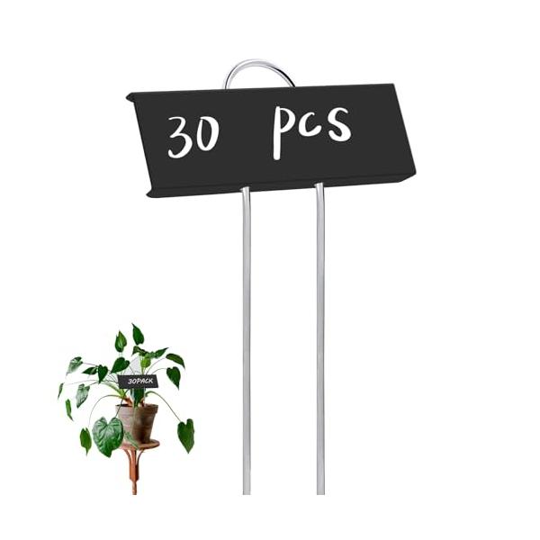 商品仕様：材質：金属、サイズ：全高27cm、ラベルエリア9cmx 3cm、重量：35g/本。セット内容：本体 × 30枚このセットにはペンは含まれていませんのでご注意ください。・防水仕様：亜鉛メッキ鉄、防水、防錆、頑丈、耐腐食性で作られた3...