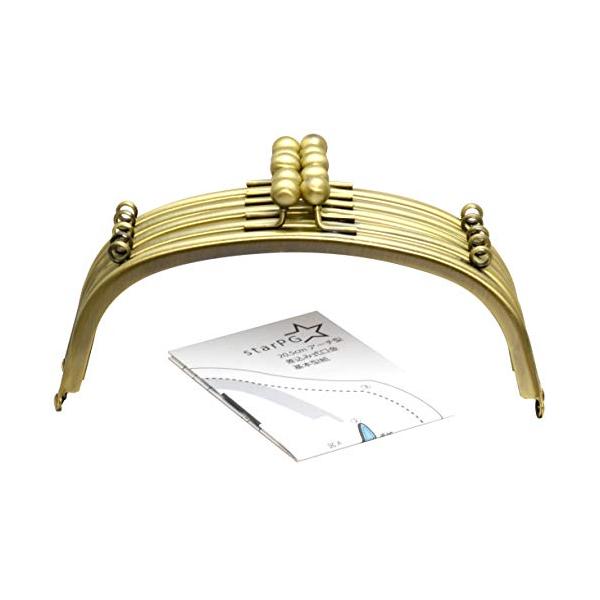 アンティークゴールド/-/-・中型20.5cmアーチ型の差込み式がま口口金5本セットです。がま口バッグなどのハンドメイドにご利用ください。・基本となる型紙付きです。型紙には製作方法の概略も記載しています。この型紙を基本にいろいろなアレンジを...