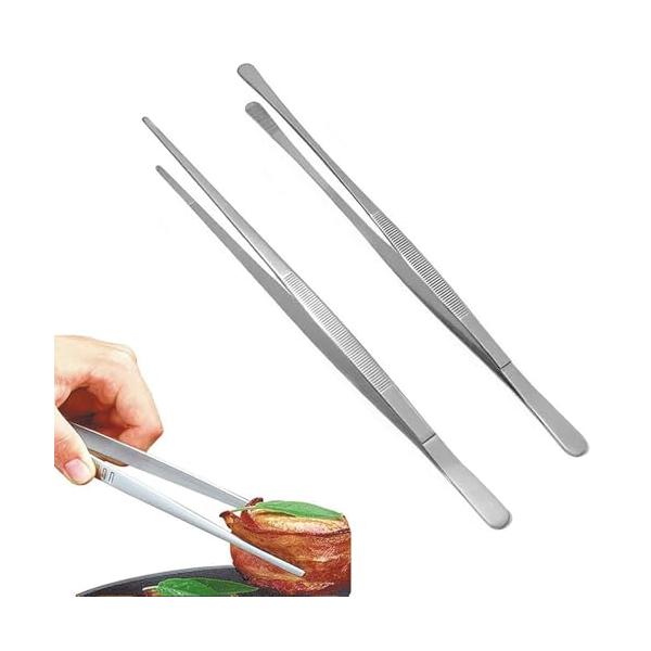 ロングハンドルステンレス製バーベキュートング2個/-/-・Color:2個・まっすぐな先のとがったピンセットツールステンレス鋼のピンセットは実用的で、家庭料理、屋外バーベキュー、ペストリーベーキング、手工芸品、室内装飾などです。・サイズ長さ...
