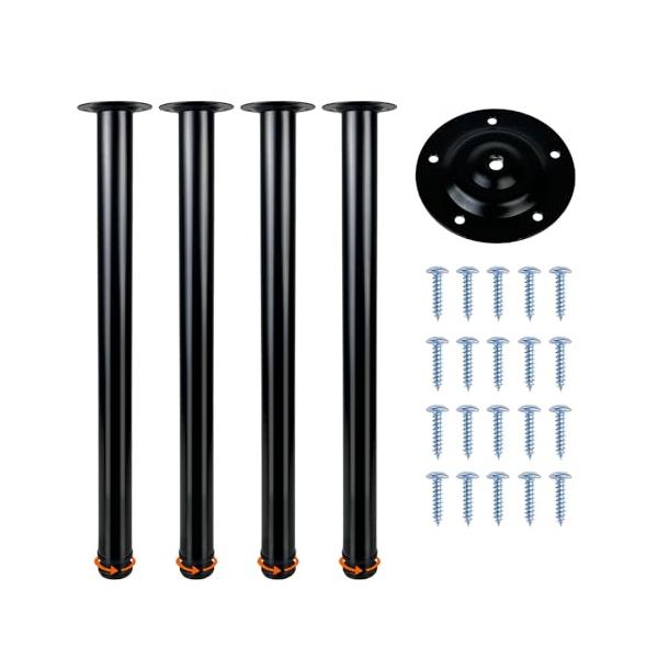 コンテンポラリーブラック/70cm/Q001・Color:ブラックSize:70cm・安定、耐荷重高高さ70 cm、直径5 cm、アイアンレッグの耐荷重は400 kg（単本100 kg）、各種類の配置ニーズに対応できます。机との接触部は直径...