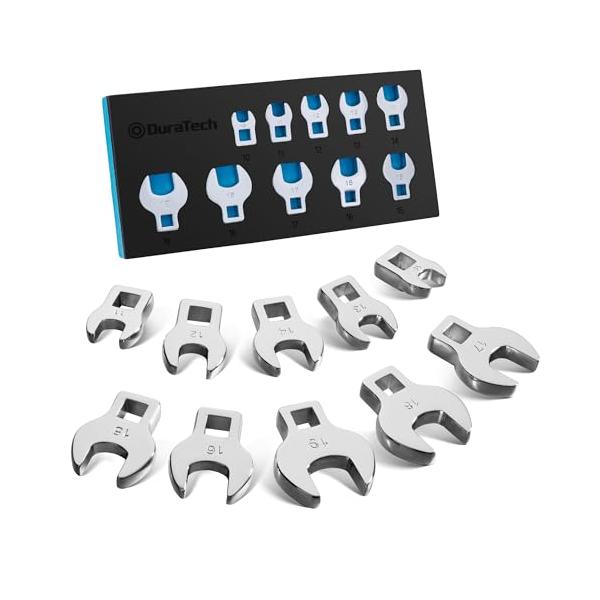 クロームメッキ/10点組/-・Size:10点組・クローフットレンチセット本体は高品質CR-V鋼製に熱処理、堅牢で硬度に優れています。表面処理としてクロームメッキを施すことによって、強度や耐久性、防食性を高めることができます。・10点組10...