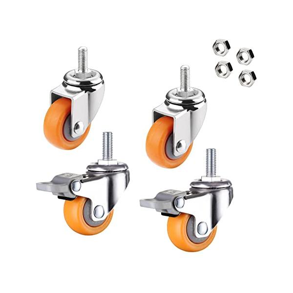 1.5インチM8オレンジ/-/-・Style:1.5インチM8・高品質の材質ねじ山キャスターはMPAを采用してナイロンの車輪面を強化して、耐久性と耐摩耗性に優れ、寿命が長いです。表面クロムメッキ処理金具、防腐防錆。 環境に優しいPPプラスチ...