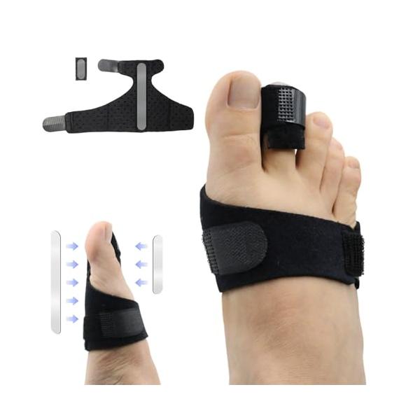 ブラック/-/black・Color:ブラック・特長的設計二重アルミニウムストリップの補強、足指上部の短い金属ストリップによる固定、石膏の固定回復効果の代替。様々な足指の問題に対応します。・自由調節このアルミ板は4本指を固定し、取り外し可能...