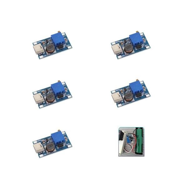 パッケージ内容サイズ約30*17*1.4mmのリアプレスモジュール5個が含まれています・製品仕様入力電圧2V?24V、出力電圧5V?28V、出力電流2A以下の調整可能な加速モジュール・この製品を使用する際の注意：現在の状態を維持するために出...