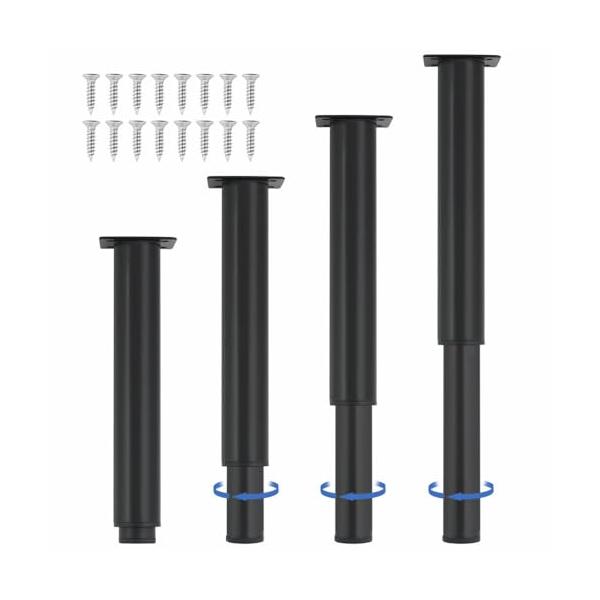 調整可能ブラック/10’’/250mm-16.5’’/420mm/NO・Size:10’’/250mm-16.5’’/420mmColor:ブラック・√厚い材料 高品質の肥厚鋼で作られた調整可能な家具の脚は、表面が明るい、高強度であるために...