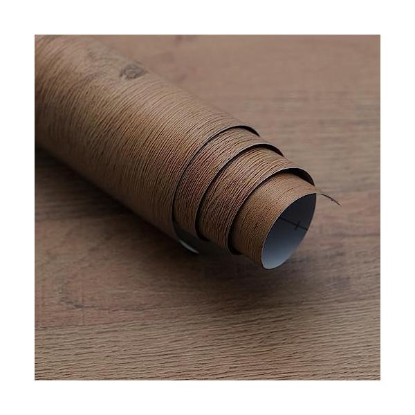 木目調シールダークブラウン/幅40 cm x 長さ3 m/HJYM159-40-3・Size:幅40 cm x 長さ3 m・パッケージ個数:1・?高品質の材料：チーク 壁紙シール 木目、高品質の厚みのある環境に優しいビニールフィルムでできて...