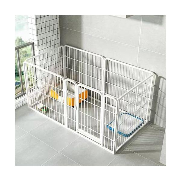 モダン白/120cm*60cm*60cm/-・Color:白Size:120cm*60cm*60cm・パッケージ個数:1・自由に形を変えるこのペットサークルは4/6パネルで設計されており、壁やコーナーを利用して必要なスペースと形を組み合わせ...