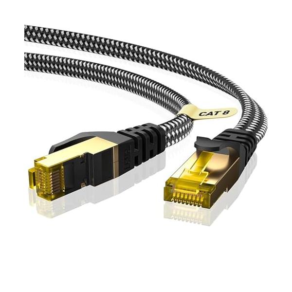 Braidedブラック/5M/WSED・Size:5MNumberOfItems:1・パッケージ個数:1・通信速度アップ: 有線lanケーブル カテゴリ8に準拠した高速LANケーブルで、次世代の40Gbps対応高速、2000MHz 伝送帯域...