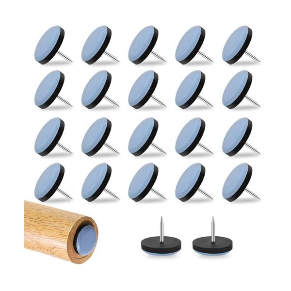 ブルー/25mm/ZHD-DZ25・Size:25mm・22点セット、交換可能このセットには、直径25mmの丸型家具スライダーが22個含まれており、スパイク付きデザインで木製のテーブルや椅子などに打ち込んで使用できます。さらに、交換用のスラ...